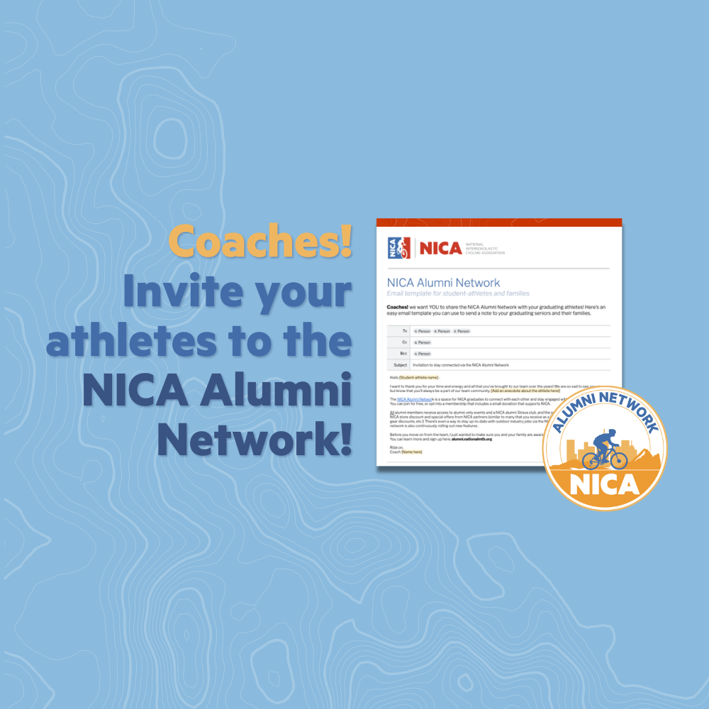 Alumni Invite Letter - NICA Coach Education